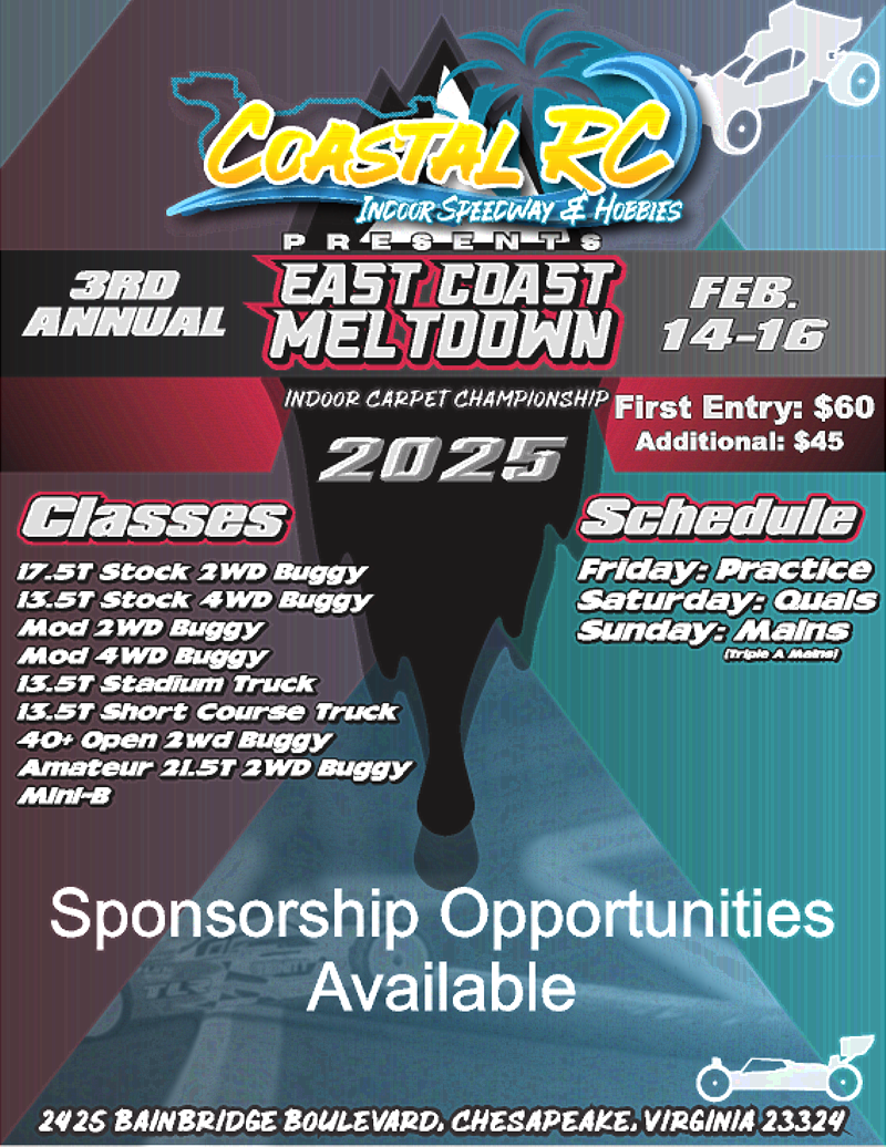 2025 East Coast Meltdown Hosted By Coastal RC Indoor Speedway ...
