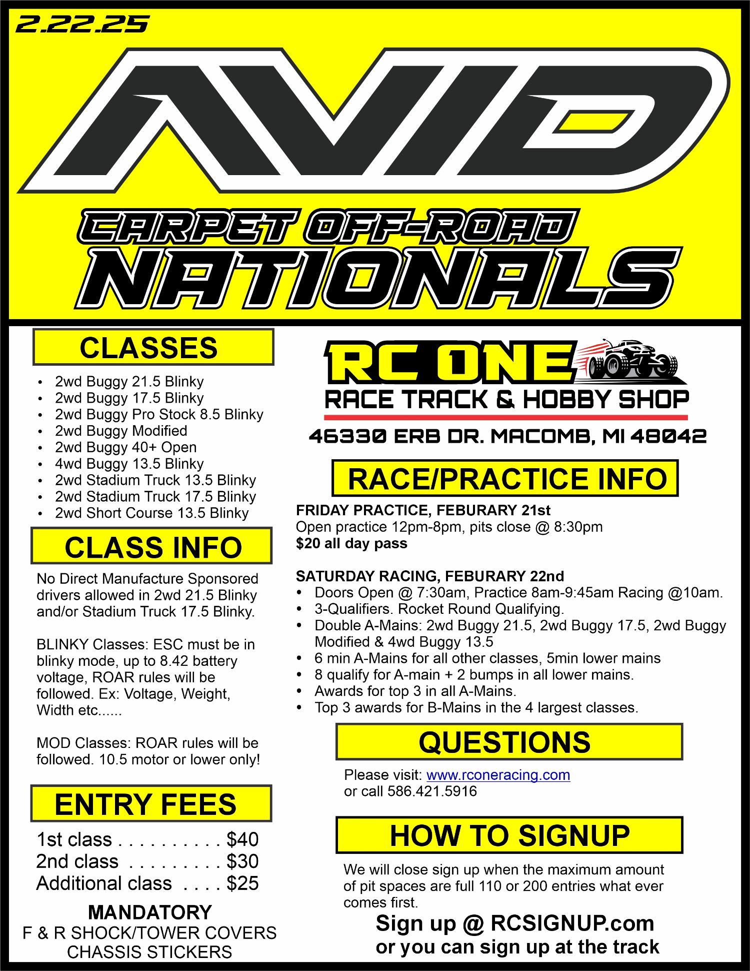 AVID Carpet Off-Road Nationals - RCSignup.com