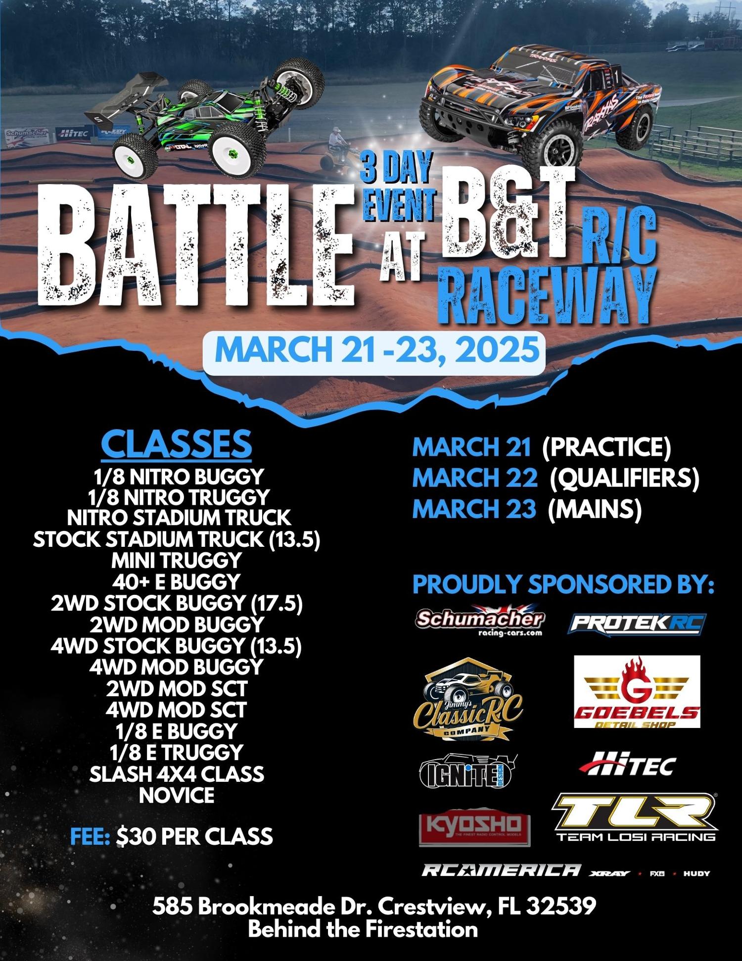 The Battle At B&T R/C Raceway-2025 - RCSignup.com